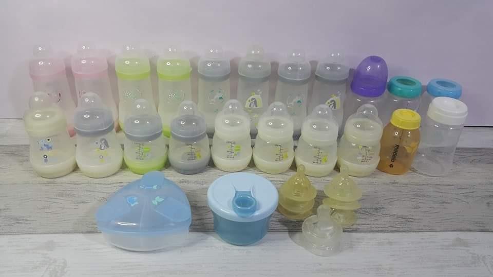 Take All MAM Anti Colic Baby Bottles with Milk Dispenser, Babies & Kids ...