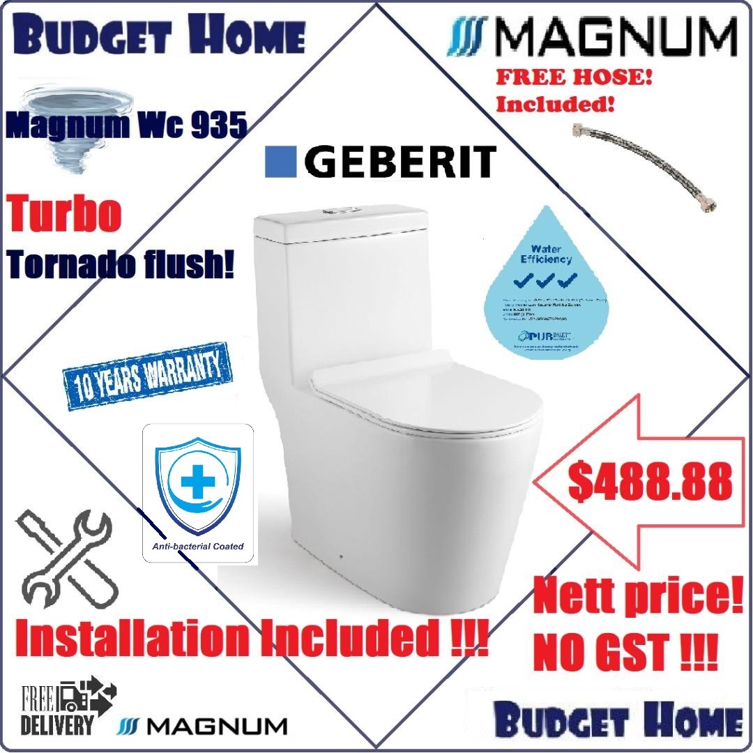 Turbo tornado Toilet bowl with installation // Magnum Wc 935 Geberit ...