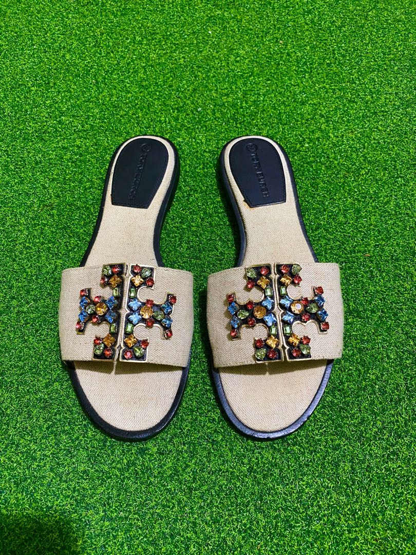 Tory burch slides, Luxury, Sneakers & Footwear on Carousell