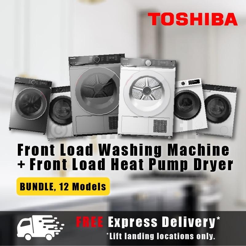 TOSHIBA FRONT LOAD WASHING MACHINE + DRYER BUNDLE - MULTI MODELS, TV ...