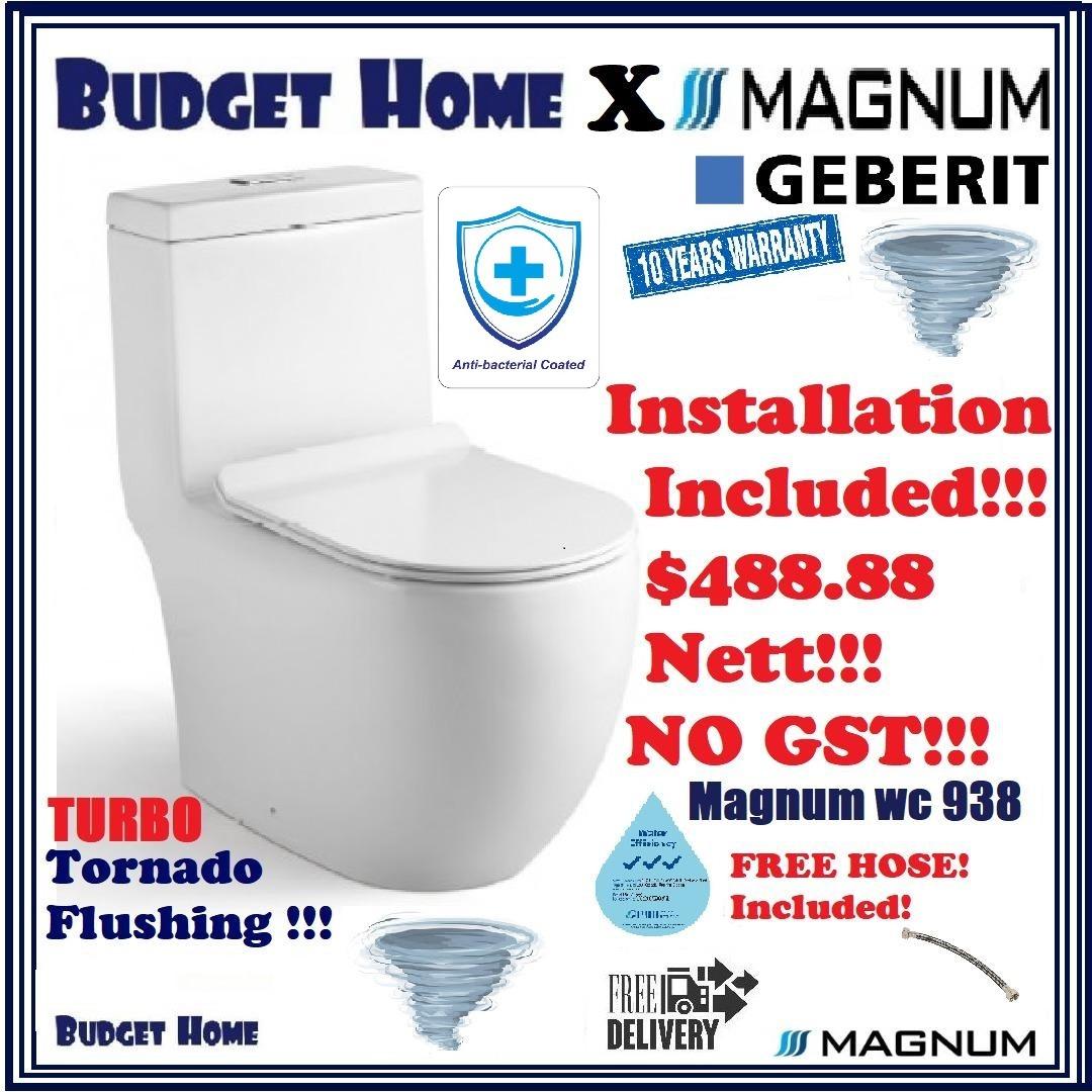 Turbo tornado Toilet bowl // Magnum WC 938 with installation, Furniture ...
