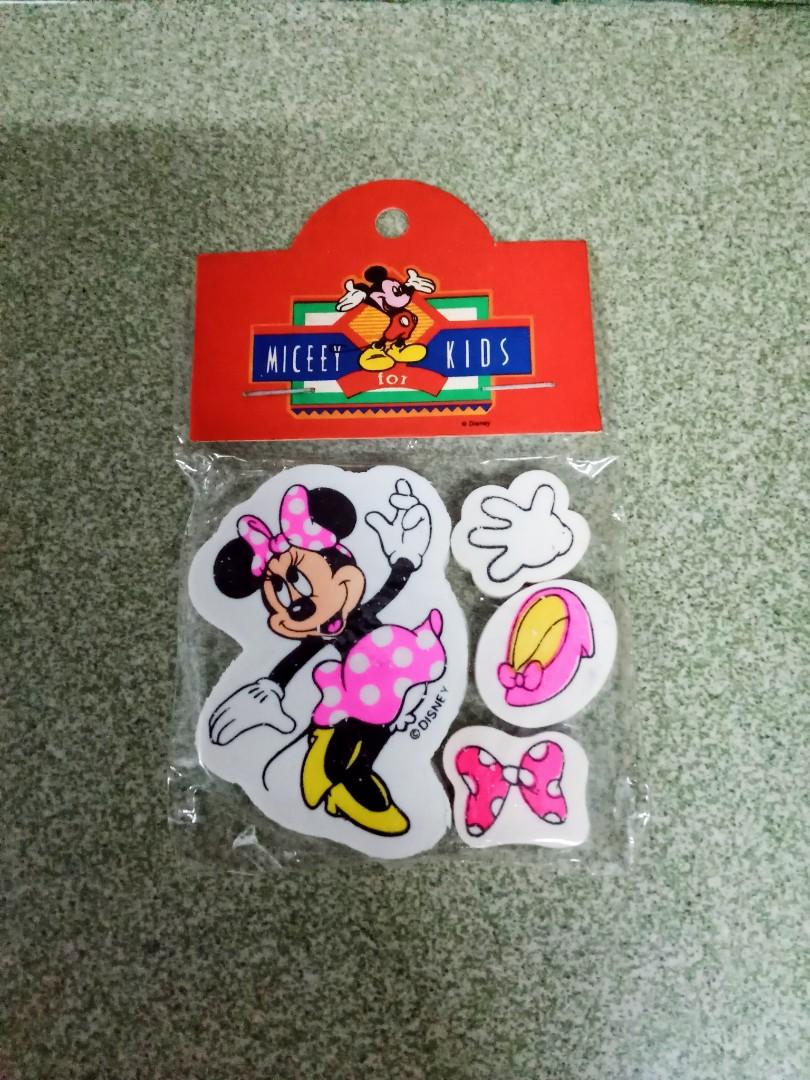Vintage 90's Disney Mickey For Kids Minnie Mouse Erasers Set., Hobbies ...