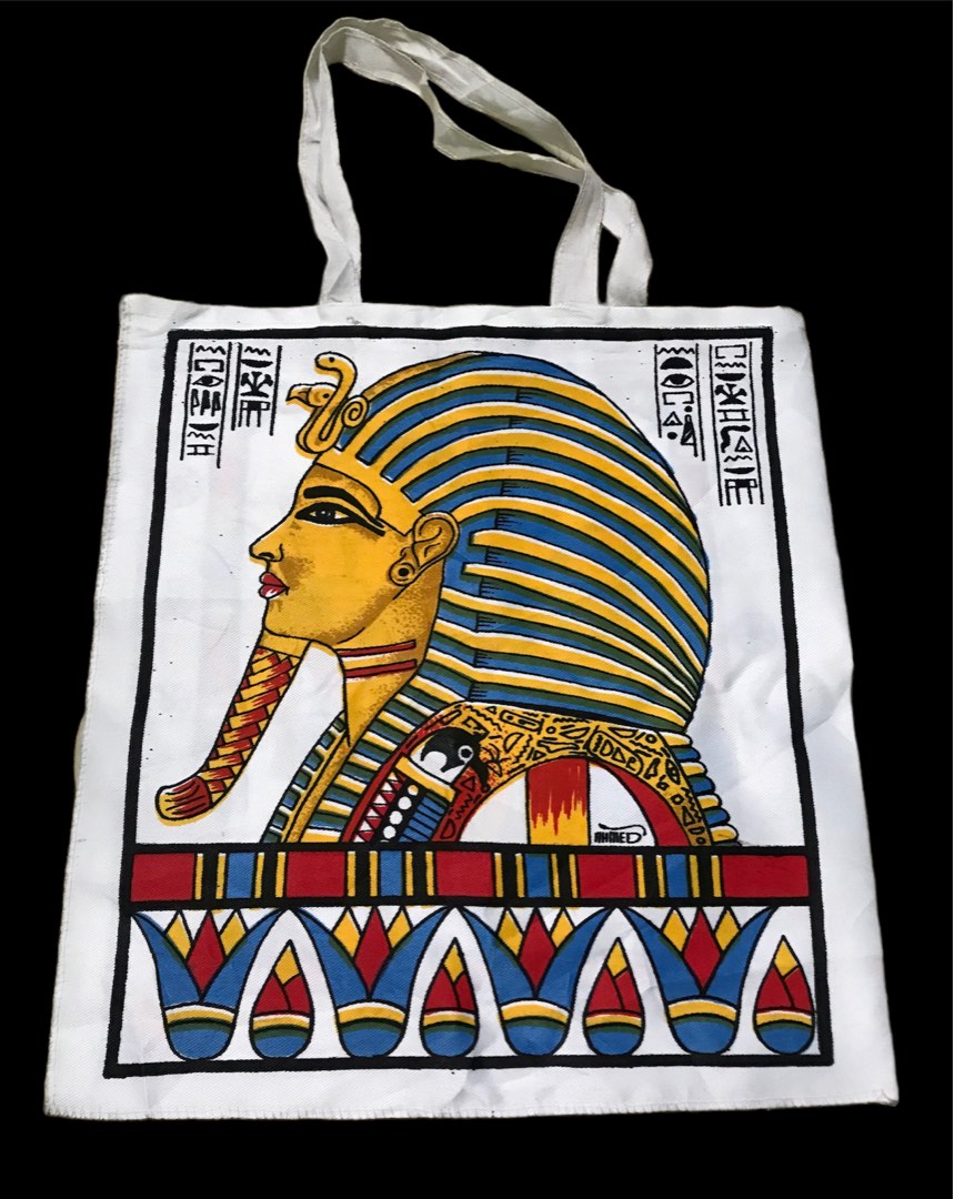 vintage Art Of Mask Tutankhamun Egyptian Tote Bag, Men's Fashion, Bags ...