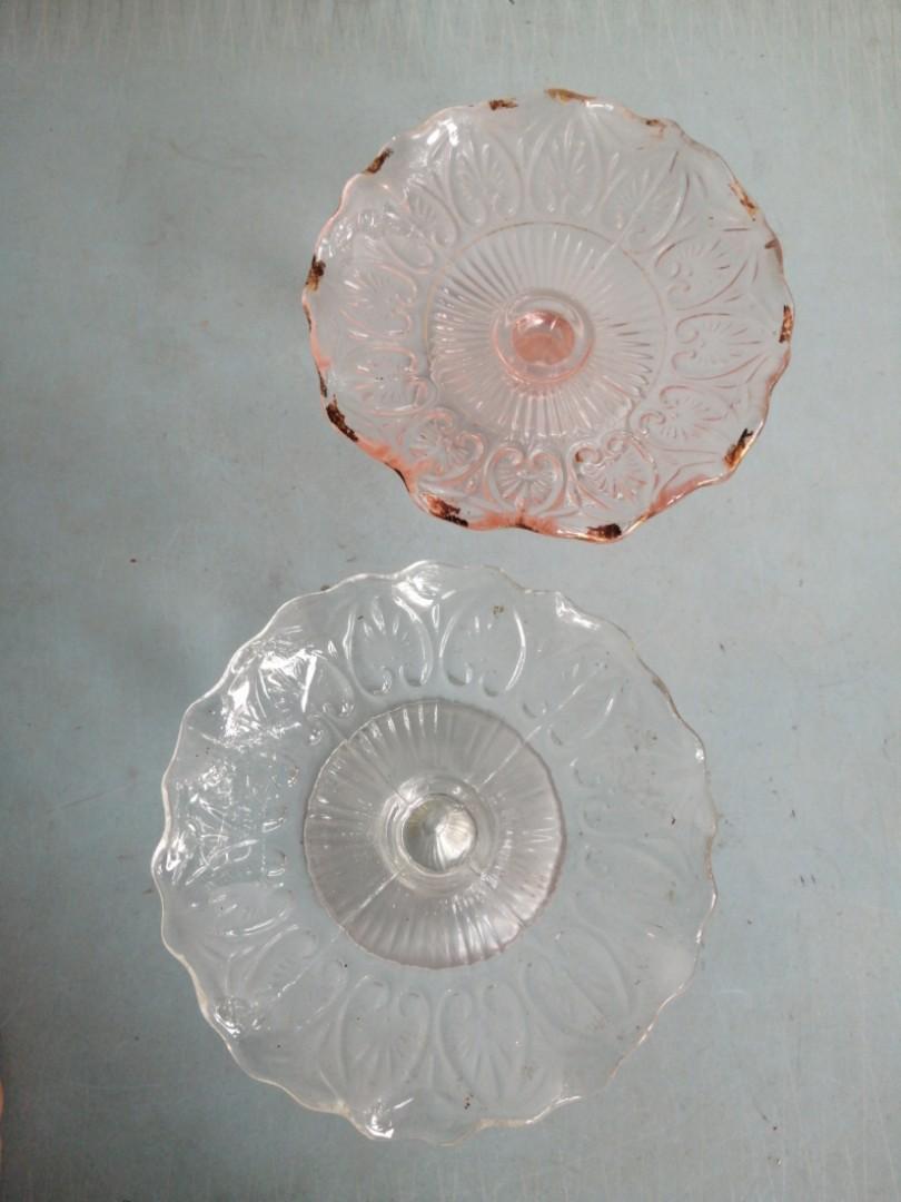 Vintage Footed Glass Plate Scallop Edge, Hobbies & Toys, Memorabilia ...