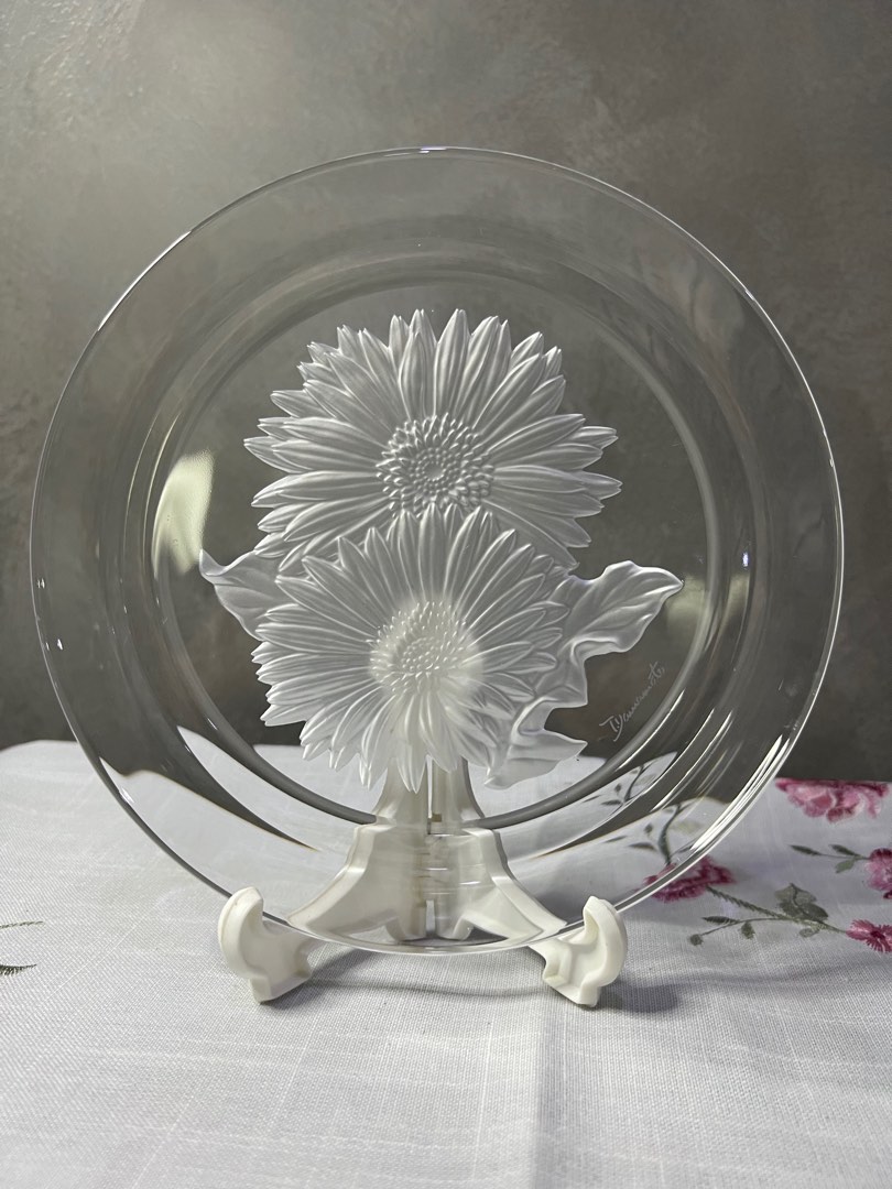 Vintage Hoya Fine Crystal Plate, Flower Of The Month by HOYA September ...