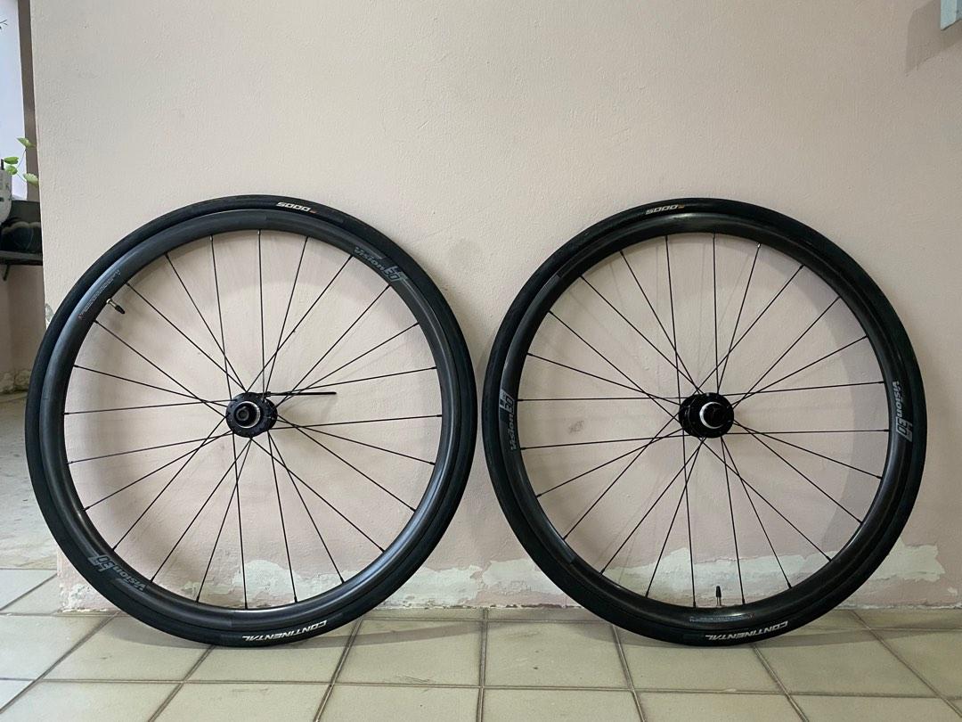 Vision 30 Authentic Carbon Wheel c/w Continental GP 5000 tires, Sports ...