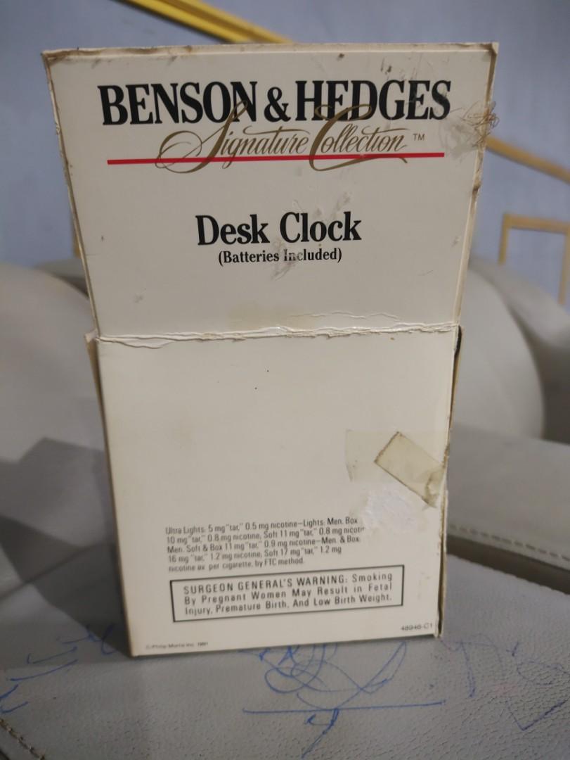 Vtg Desk Clock Benson & Hedges Signature Collection, Hobbies & Toys ...