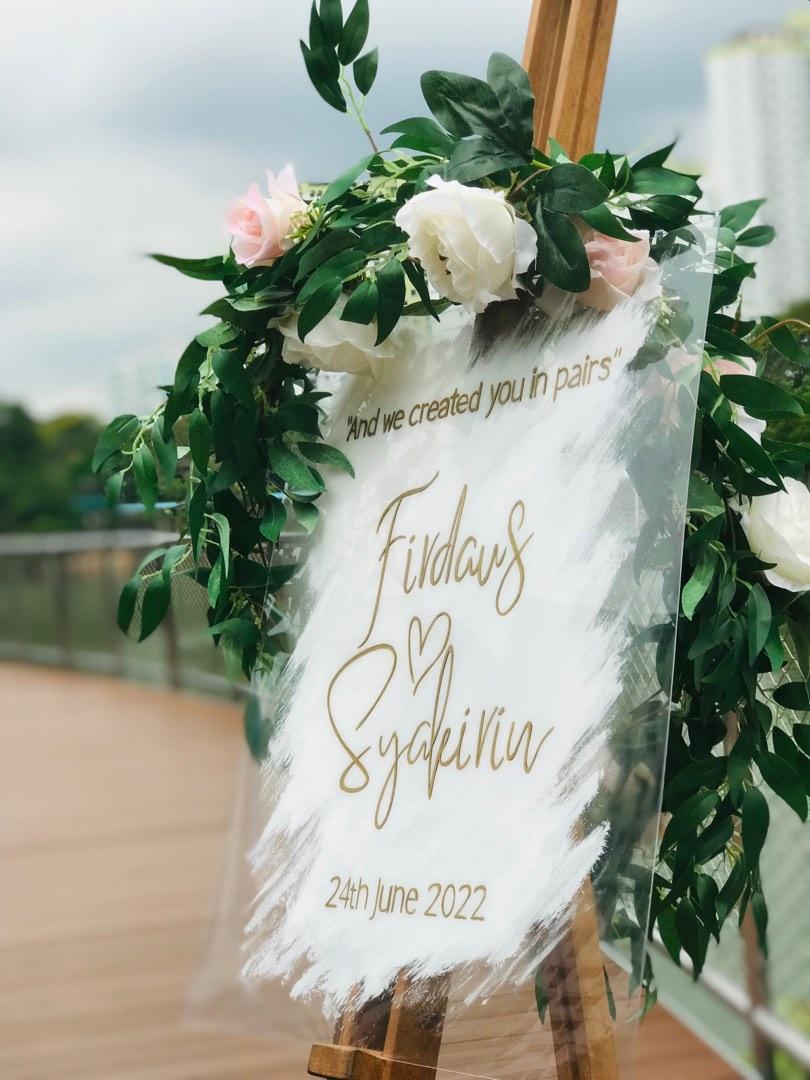 Wedding Welcome Sign Wooden Signage Custom Personalise Signboard Venue ...