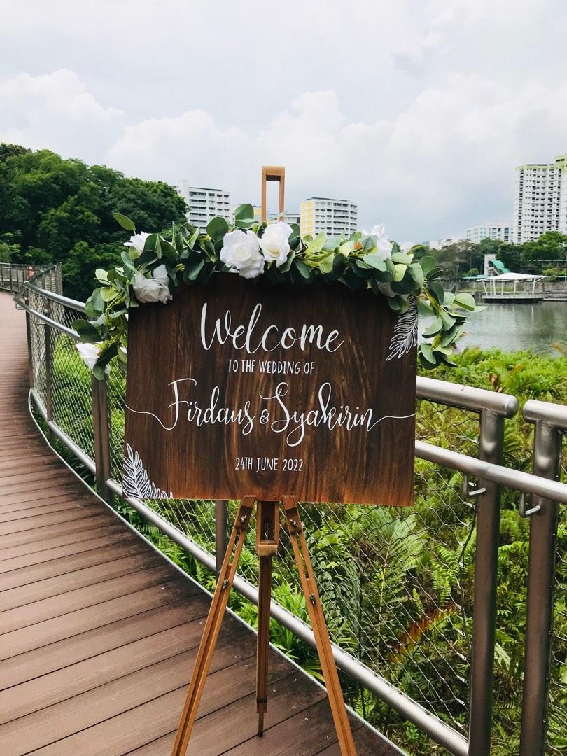 Wedding Welcome Sign Wooden Signage Custom Personalise Signboard Venue ...