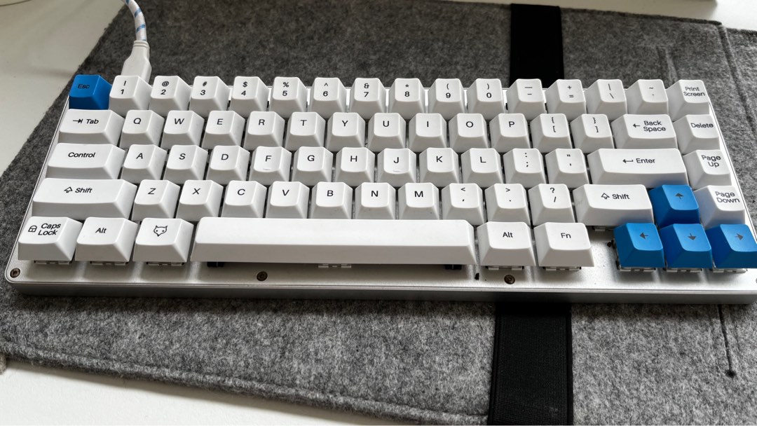 White fox keyboard with original case and modifier keys, Computers ...