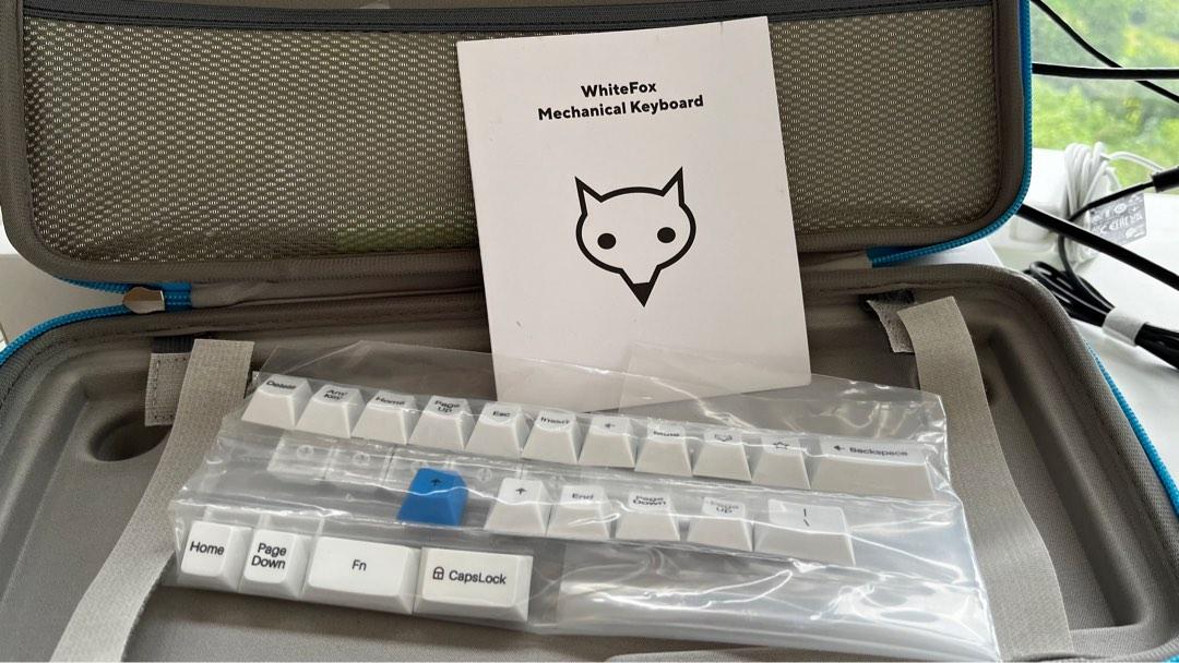 White fox keyboard with original case and modifier keys, Computers ...