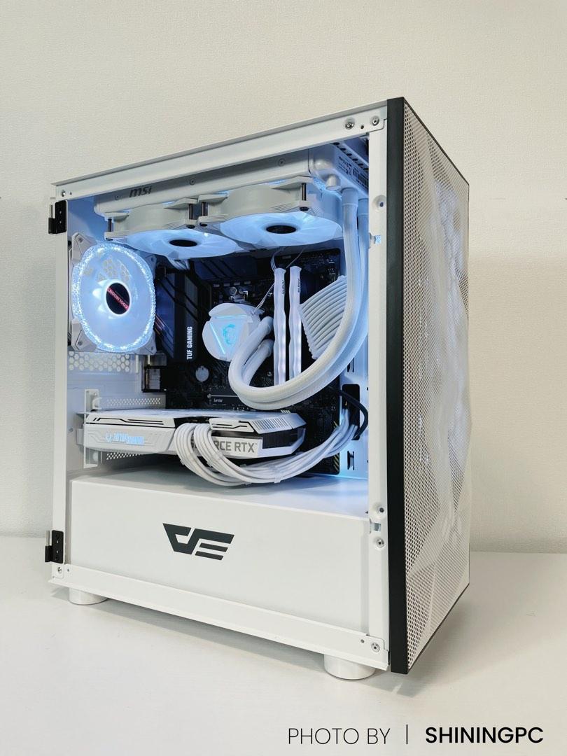 White Theme Gaming Desktop Ryzen 5 5600 with RTX 3060 Gaming pc ...