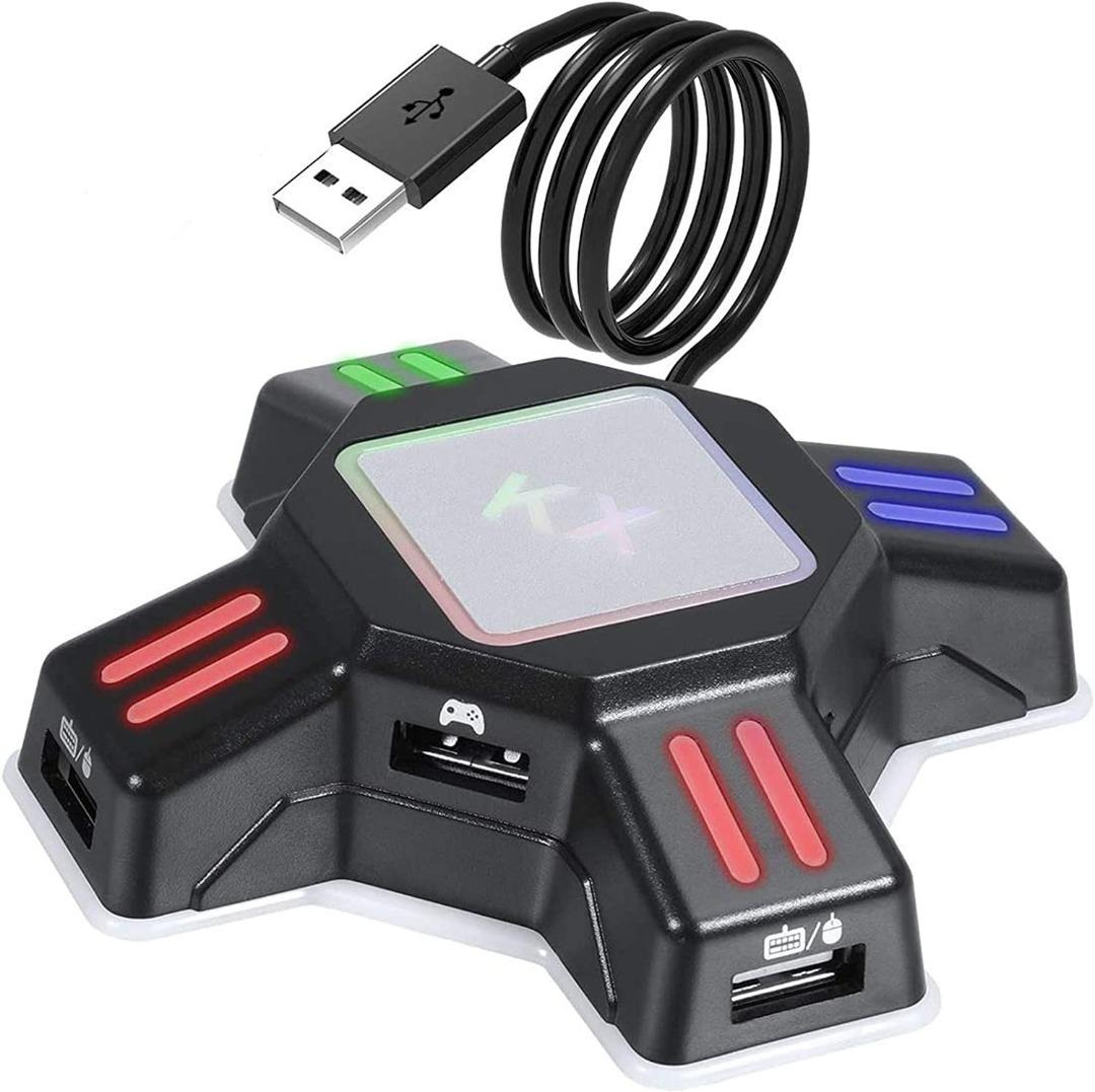 X158 KX Mouse Keyboard Converter, Game Controller Adapter for USB 2.0 Mouse Portable Keyboard ...
