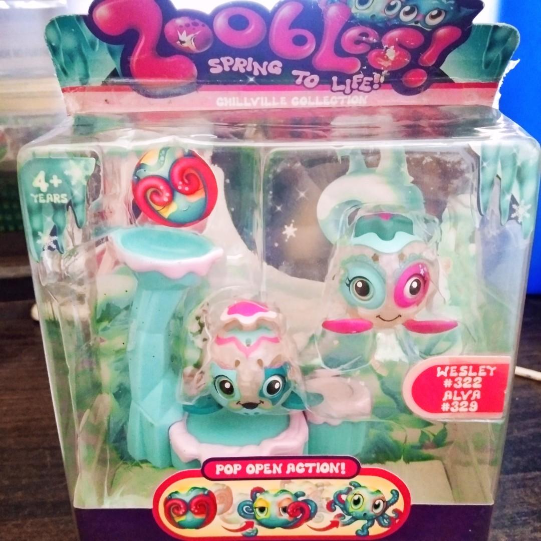 Zoobles Spring To Life Chillville Collection Wesley #322 Alva #329 ...