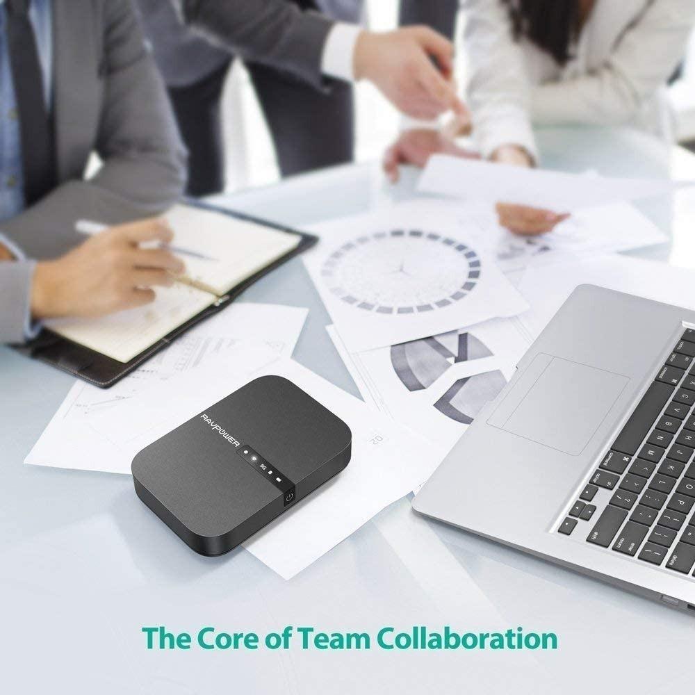 [1586] RAVPower FileHub, Wireless Travel Router AC750, Portable SD Card ...