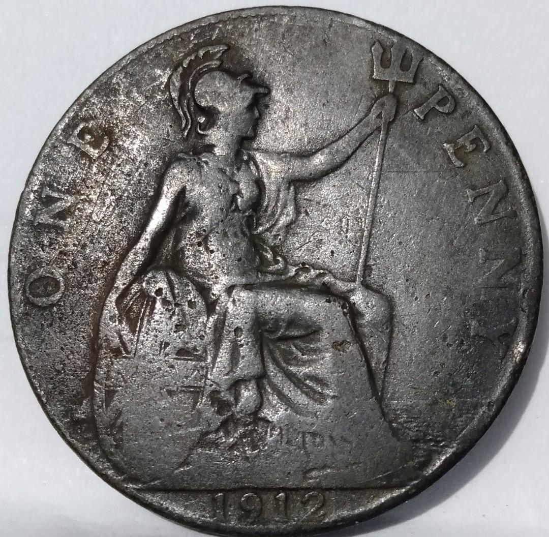 1912 1 PENNY GEORGIVS V, Hobbies & Toys, Memorabilia & Collectibles, Currency on Carousell