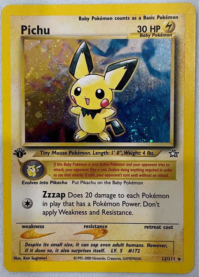 1st Ed Pichu, Hobbies & Toys, Collectibles & Memorabilia, Vintage ...