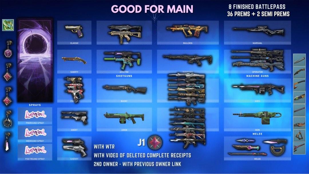 38 Prems Rgx blade w origin bundle + singularity bundle valorant ...