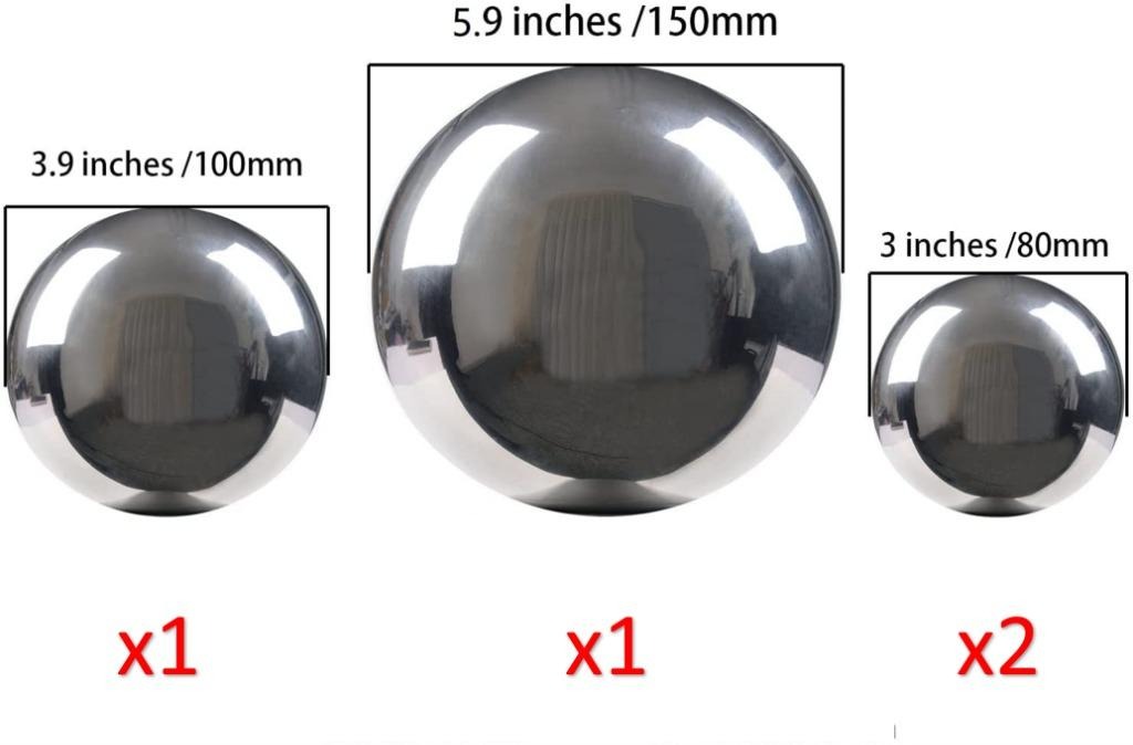 [735] Gazing Balls Shiny Polished Globe Reflective Smooth Garden ...