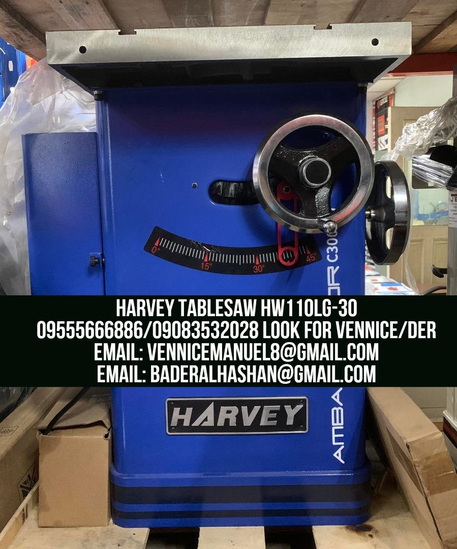 " HARVEY " TABLESAW HW110LG-30, Commercial & Industrial, Construction Tools & Equipment on Carousell