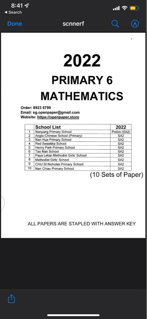Prelim 2022 Math SOFT COPY available, Hobbies & Toys, Books & Magazines ...