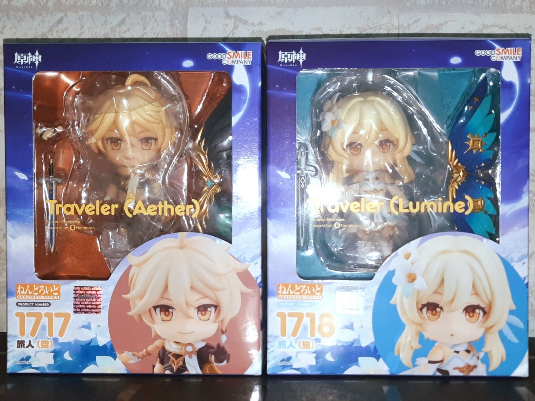 Aether & Lumine (Traveler) (Genshin Impact) Nendoroid 1717 & 1718 by ...