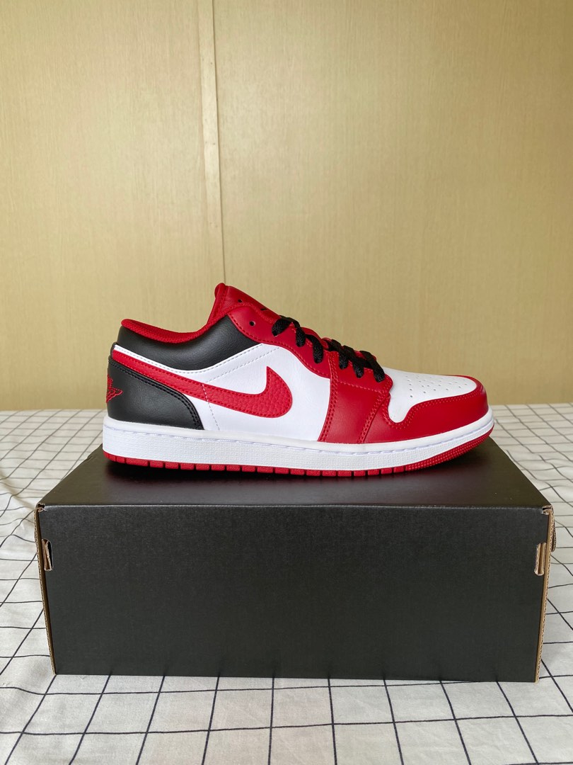 Air Jordan 1 Low Reverse Black Toe, Men's Fashion, Footwear, Sneakers ...