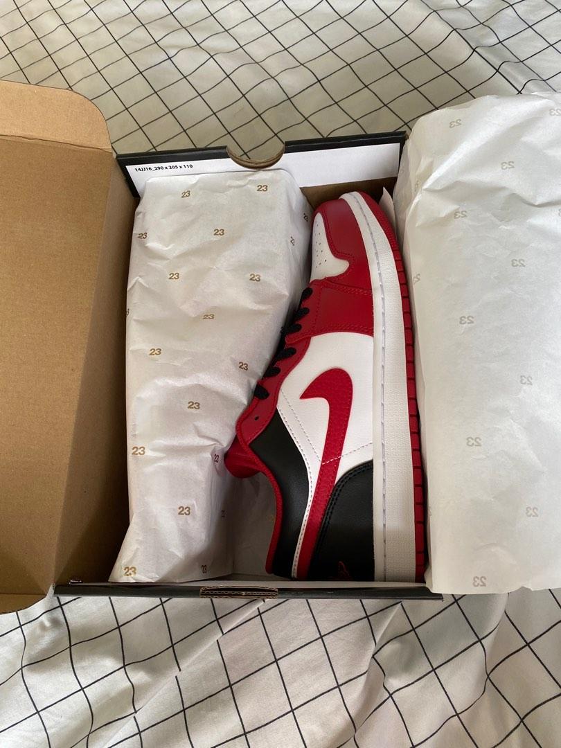 Air Jordan 1 Low Reverse Black Toe, Men's Fashion, Footwear, Sneakers ...