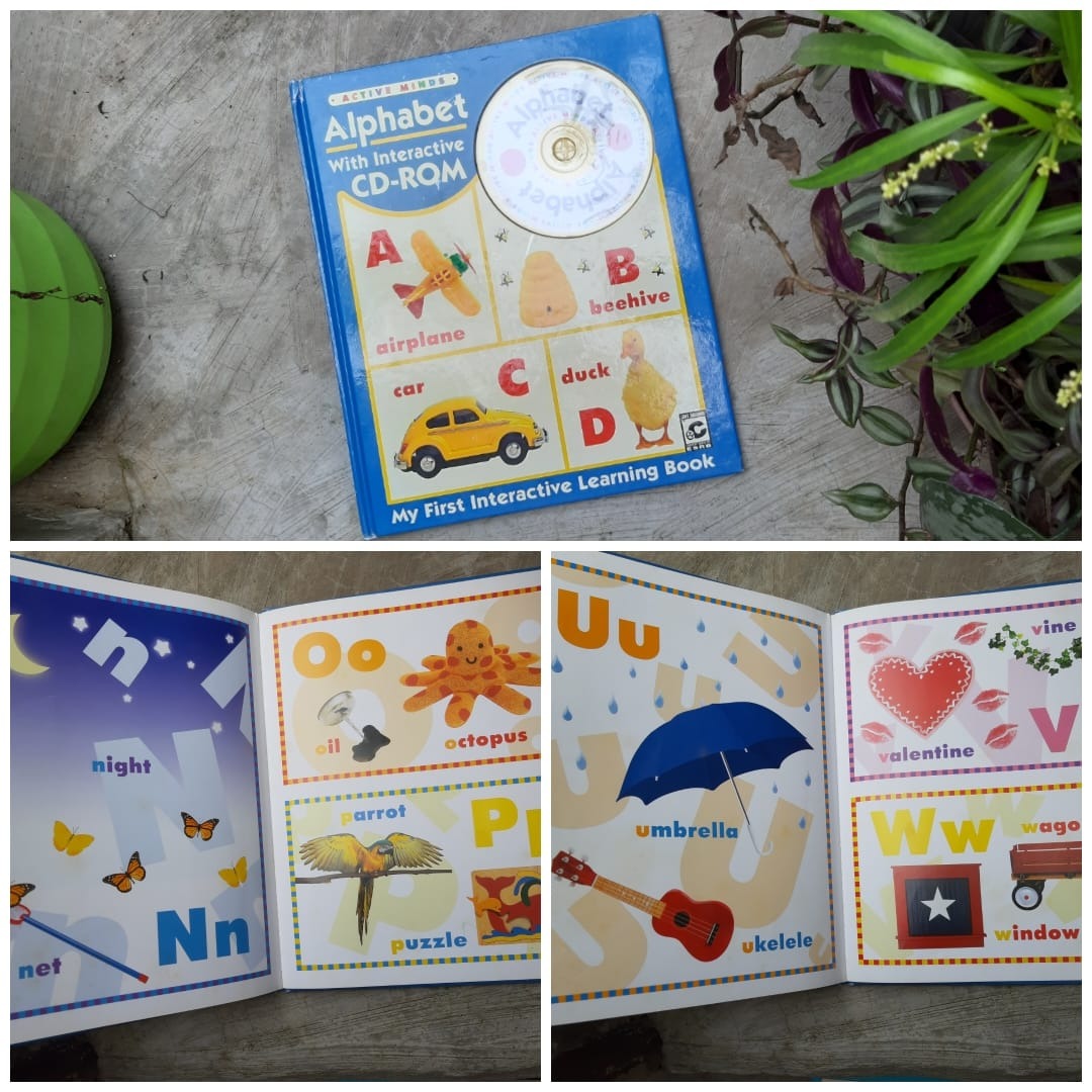 Alphabet my first interactive learning book bahasa Inggris buku anak HC ...