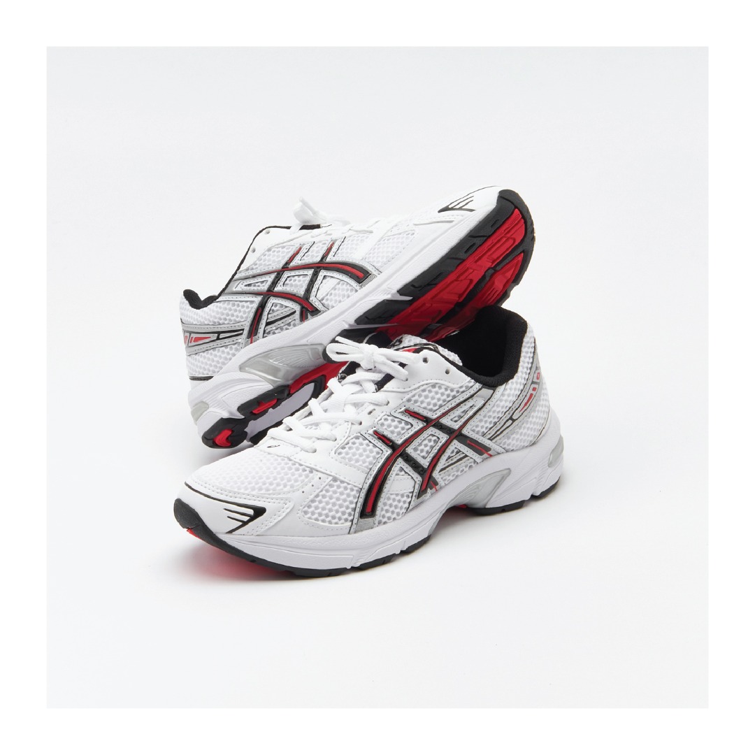 Asics Gel-1130 White/Electric Red, Men's Fashion, Footwear, Sneakers on ...