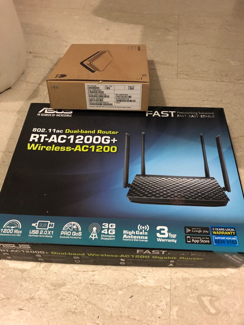 Asus AC1200 router cum Huiwei modem, Computers & Tech, Parts ...