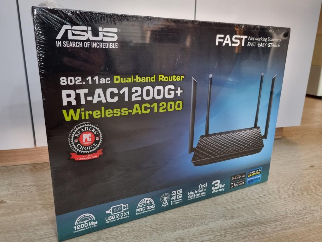 ASUS Dual band wireless Router RT-AC1200G+, Computers & Tech, Parts ...