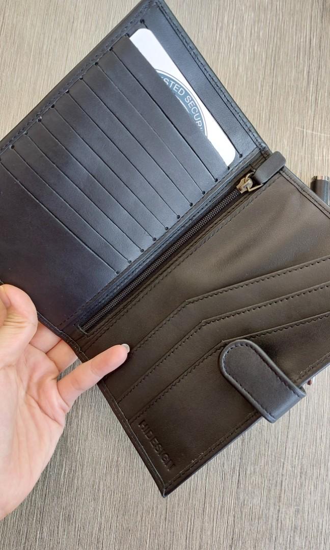 Authentic real leather notebook card holder with leather pen, Men's ...