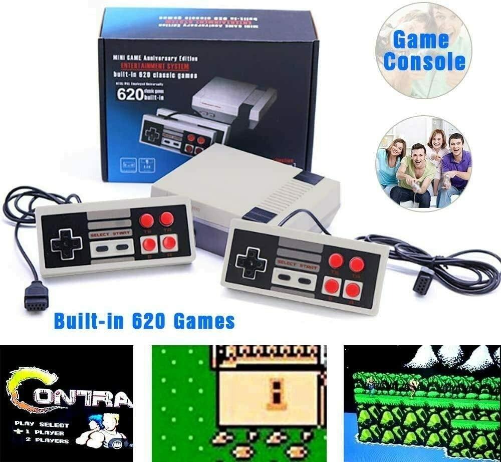 [B1103] Timstono 620 Retro Game Console Mini Classic Game System with 2 NES Classic Controller ...