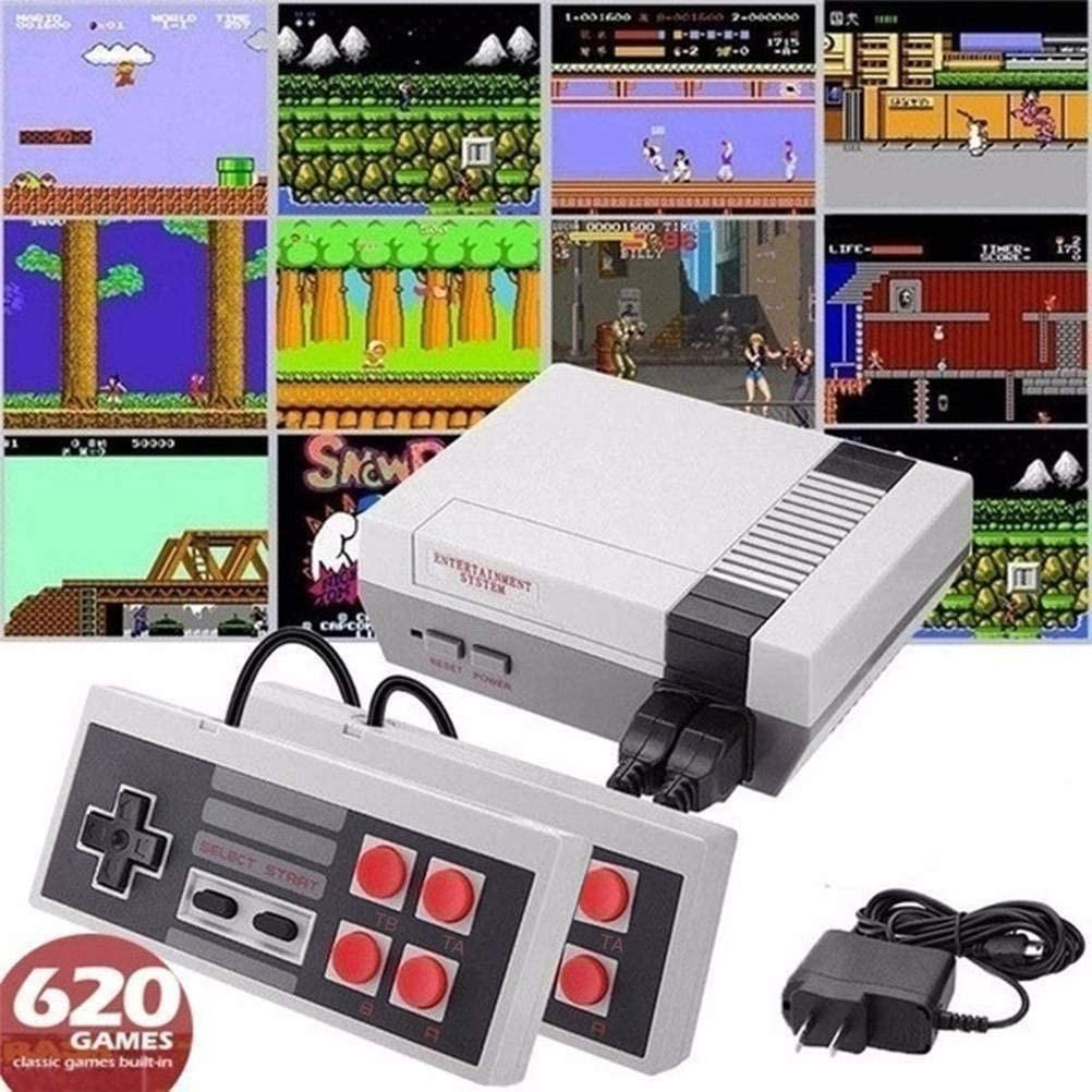 [B1103] Timstono 620 Retro Game Console Mini Classic Game System with 2 NES Classic Controller ...