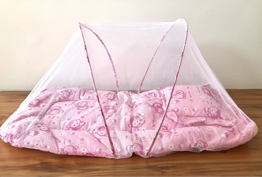 Baby Cot with Mosquito Net & Comforter, Babies & Kids, Baby Nursery ...