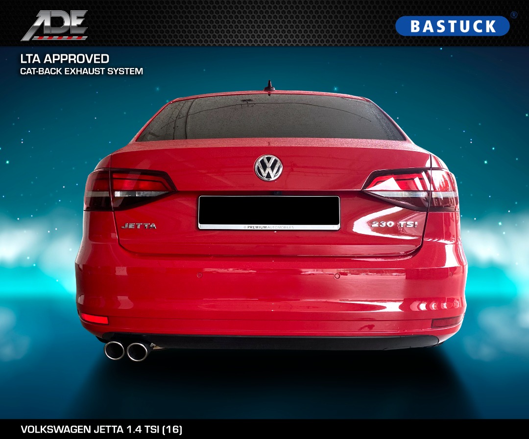 BASTUCK LTA APPROVED CAT-BACK EXHAUST SYSTEM ON VOLKSWAGEN JETTA 1.4 ...
