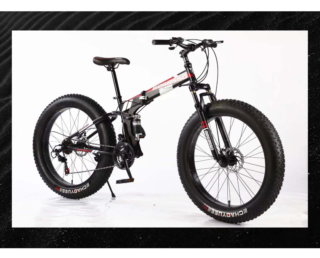 Begasso Foldable Fat bike 26 Inch 21 Speed Bicycles Fatbike Shimano ...