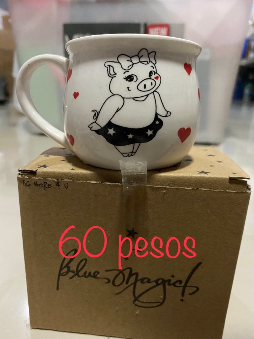 Blue Magic Pig small cup, Furniture & Home Living, Kitchenware ...
