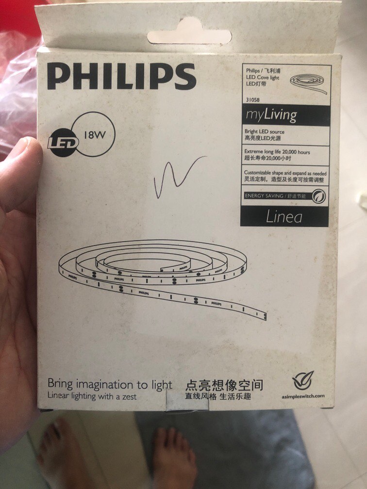 5m warm white Brand new philips led strip., Furniture & Home Living ...