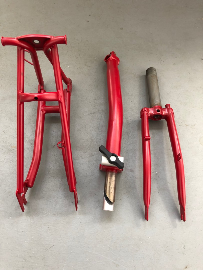 Brompton original M stem , fork and triangle. House red removed from ...