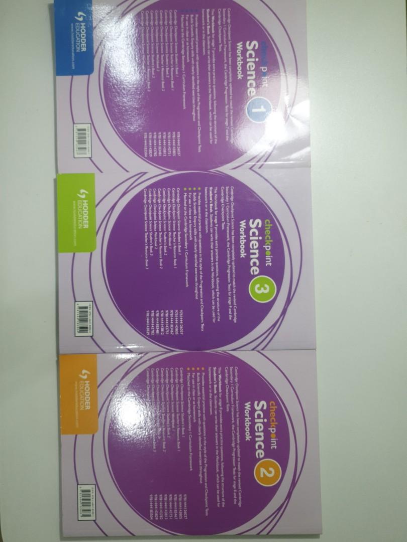 Cambridge Checkpoint Science Workbook 1,2 and 3 (Hodder Education ...
