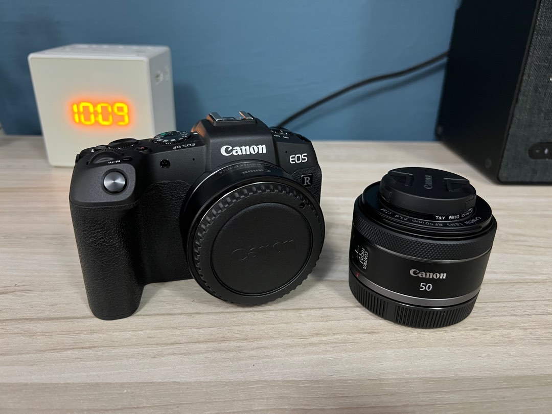 Canon EOS RP with Mount adapter and lens, Photography, Cameras on Carousell