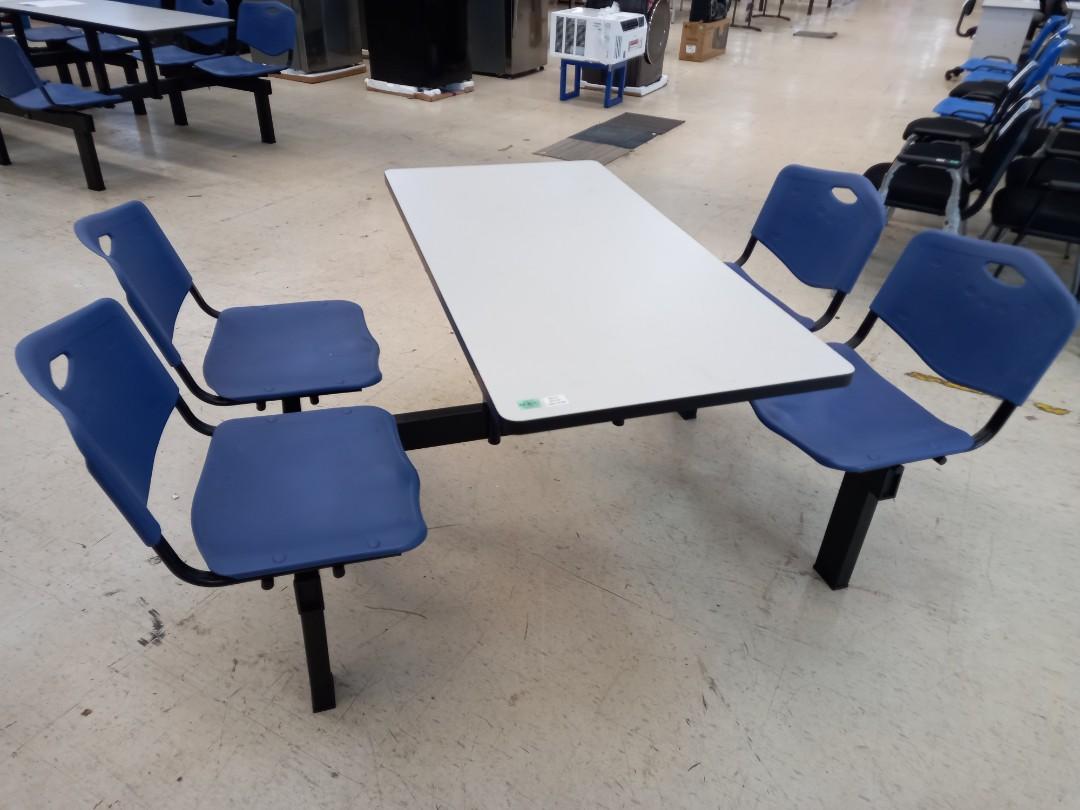 Canteen Table Laminated 4 Seater, Furniture & Home Living, Office ...