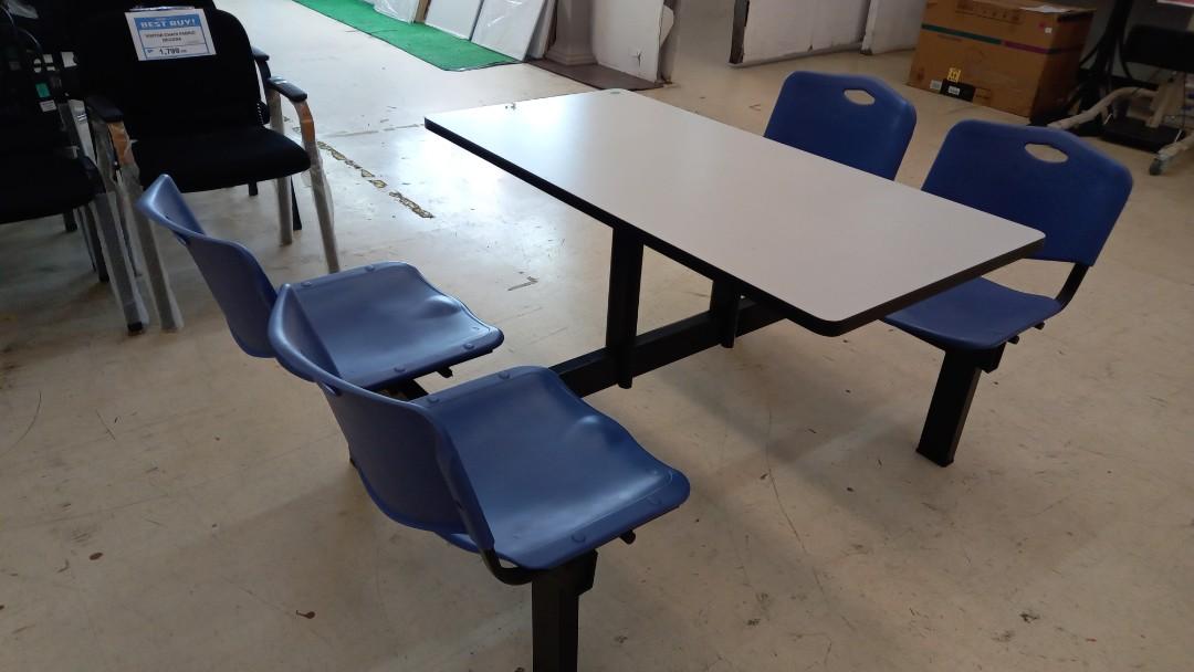Canteen Table Laminated 4 Seater, Furniture & Home Living, Office ...