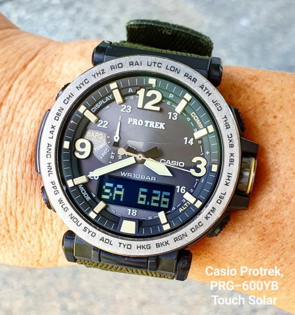 Casio protrek touch solar digital watch., Men's Fashion, Watches ...
