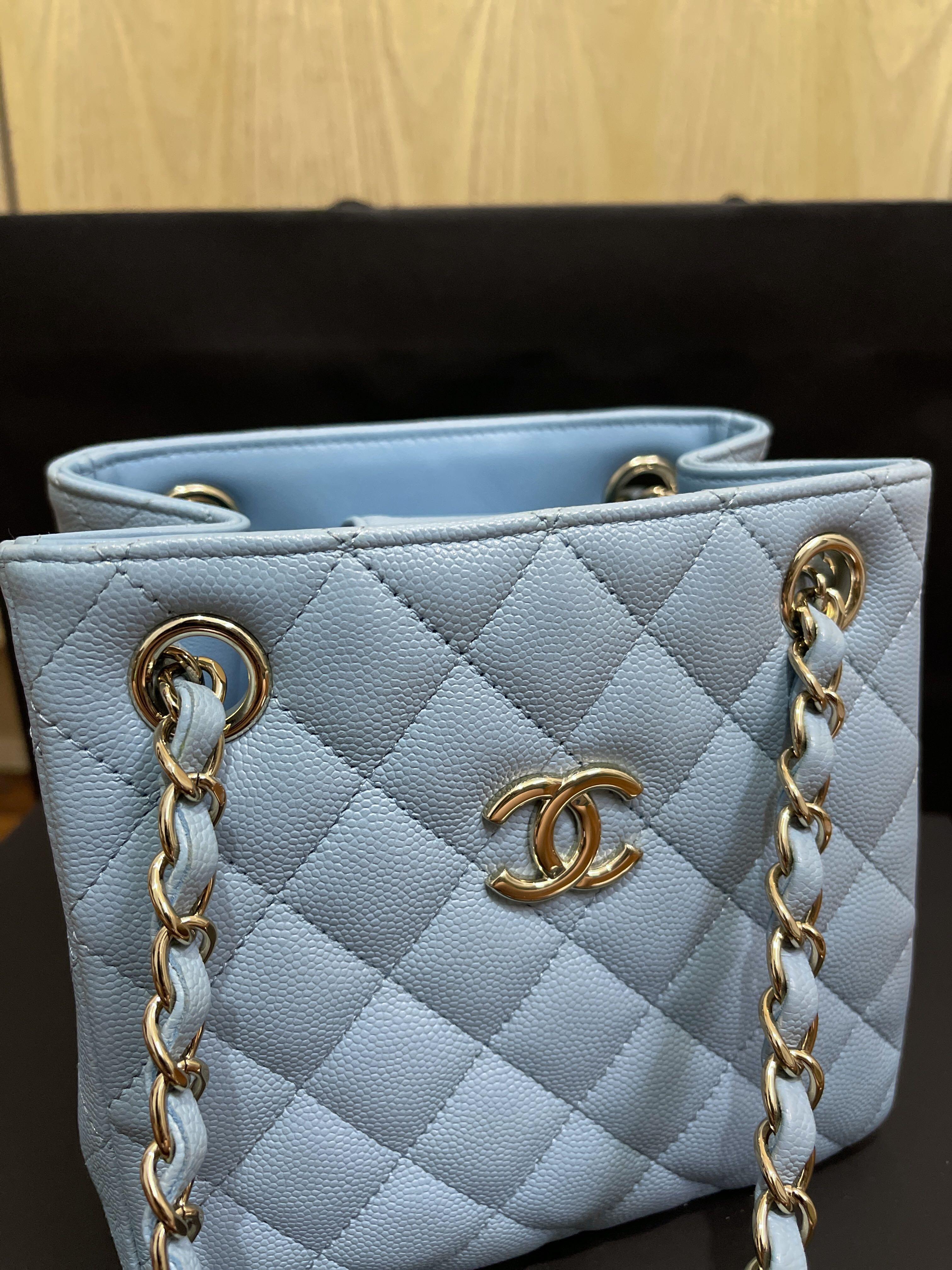 Chanel Mini Bucket Bag 22S Sky Blue (Limited Edition), Luxury, Bags ...