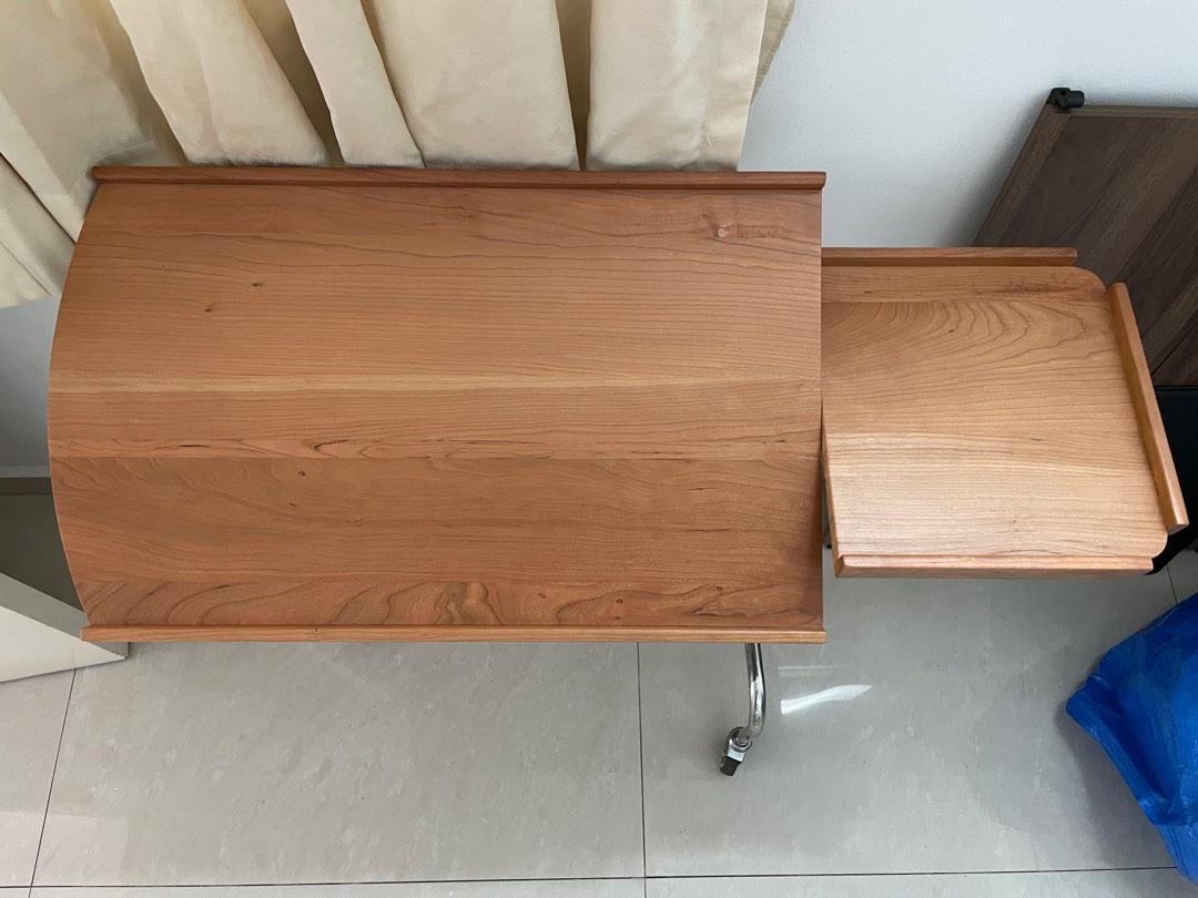 Cherry wood mobile desk/ laptop desk/ music note desk / coffee desk ...