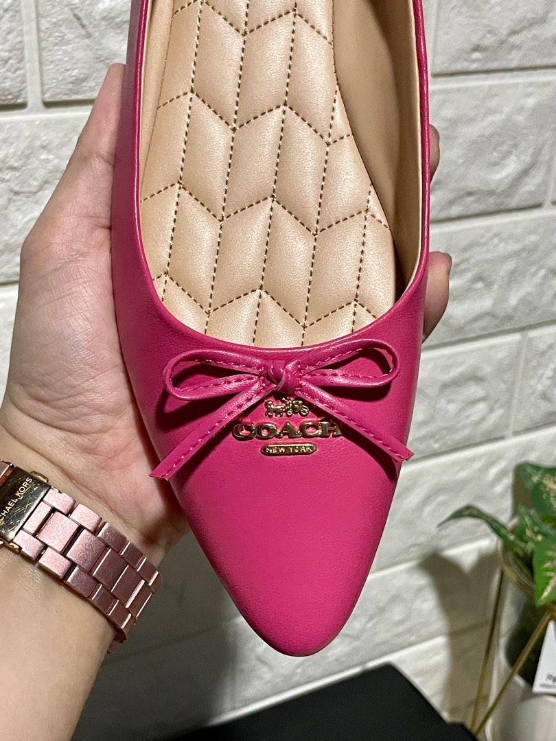 Coach Annabel Ballet Flats Hot Pink Size 7 5 Womens Fashion Footwear