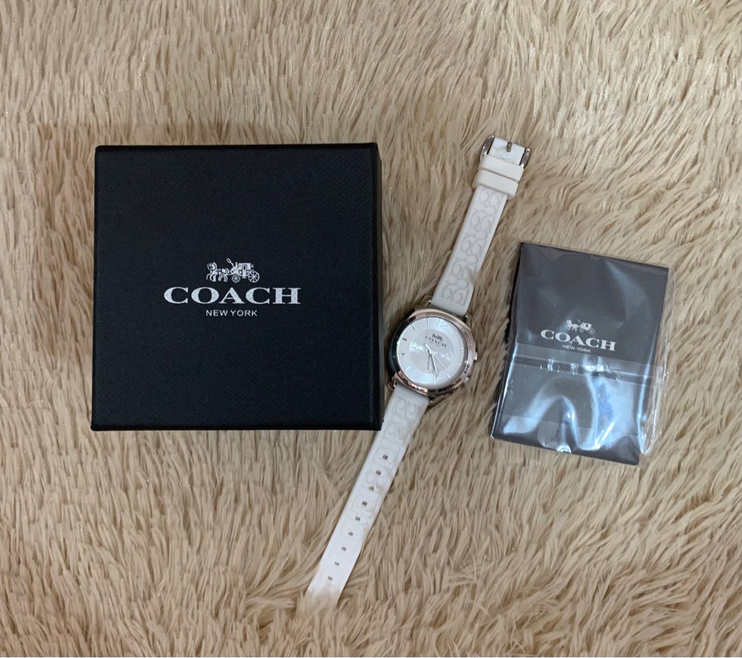 Coach Boyfriend White Watch, Women's Fashion, Watches & Accessories ...